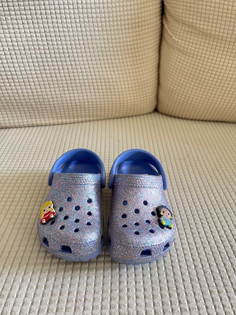 Crocs Classic Glittered Clogs C7, Babies & Kids, Babies & Kids Fashion ...