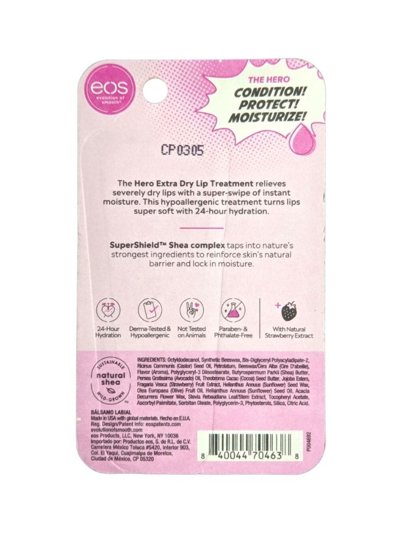 eos The Hero Lip Repair, Extra Dry Lip Treatment 10mL, Beauty ...