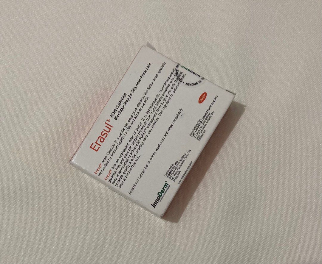 Erasul Acne Cleanser / Acne Soap on Carousell