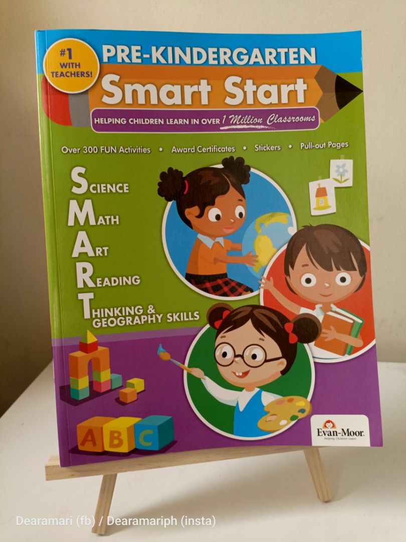 Evan Moore Smart Start Pre-Kindergarten Workbook Activity Book for ...