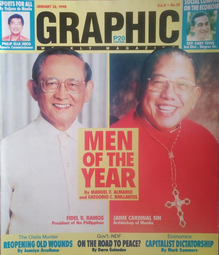 (EXTREMELY RARE) 1998 Cardinal Sin/FVR Men of the Year Magazine ...