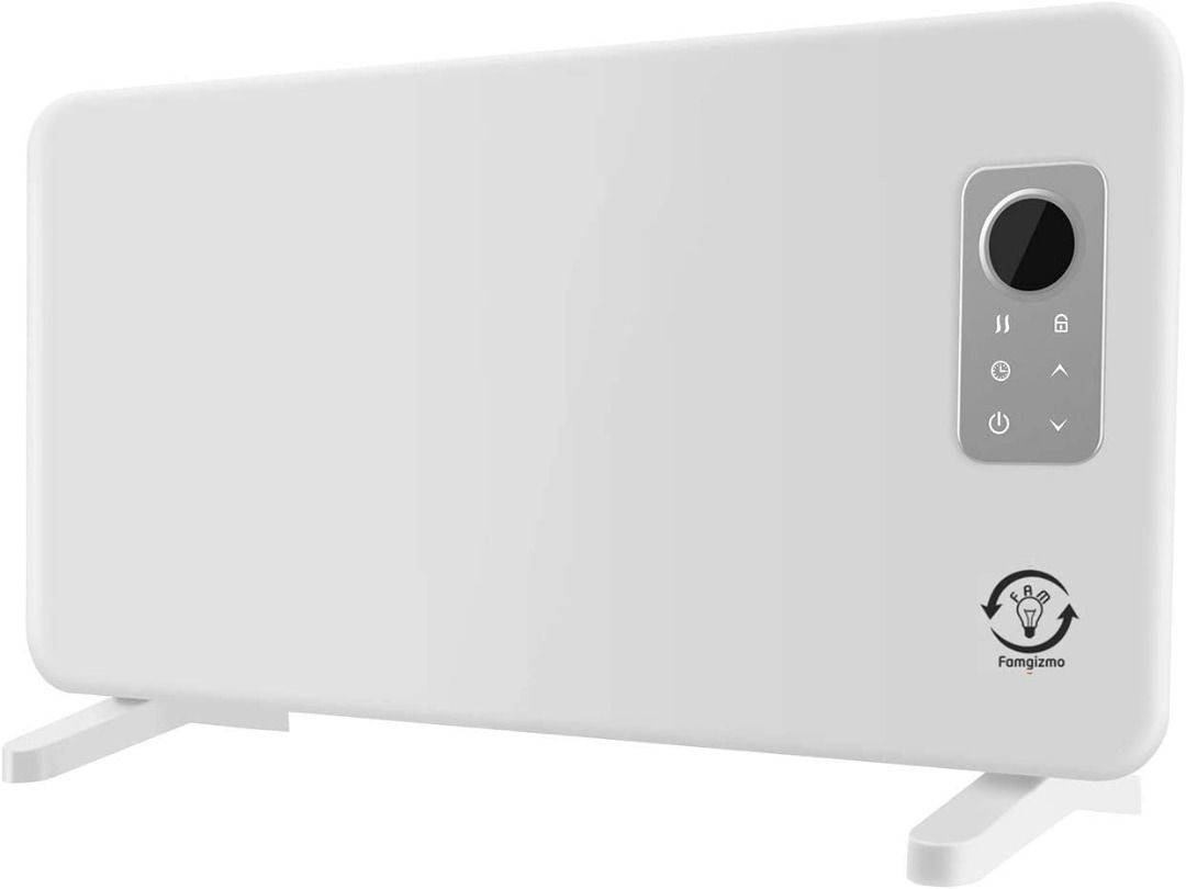 Famgizmo Ultra Slim 1500W Panel Heater 24 Hour 7 Day Timer Bathroom ...