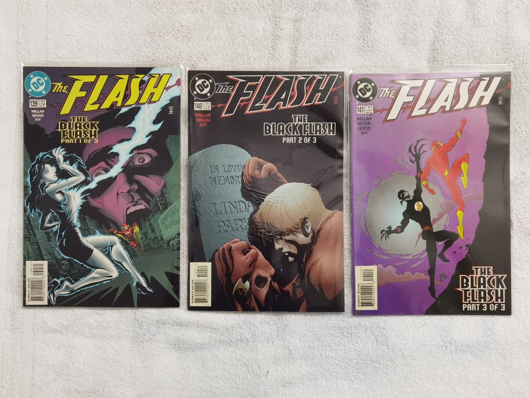 FLASH. 1987. vol.2 issue 139, 140, 141. THE BLACK FLASH. **1st full appearance of the Black ...