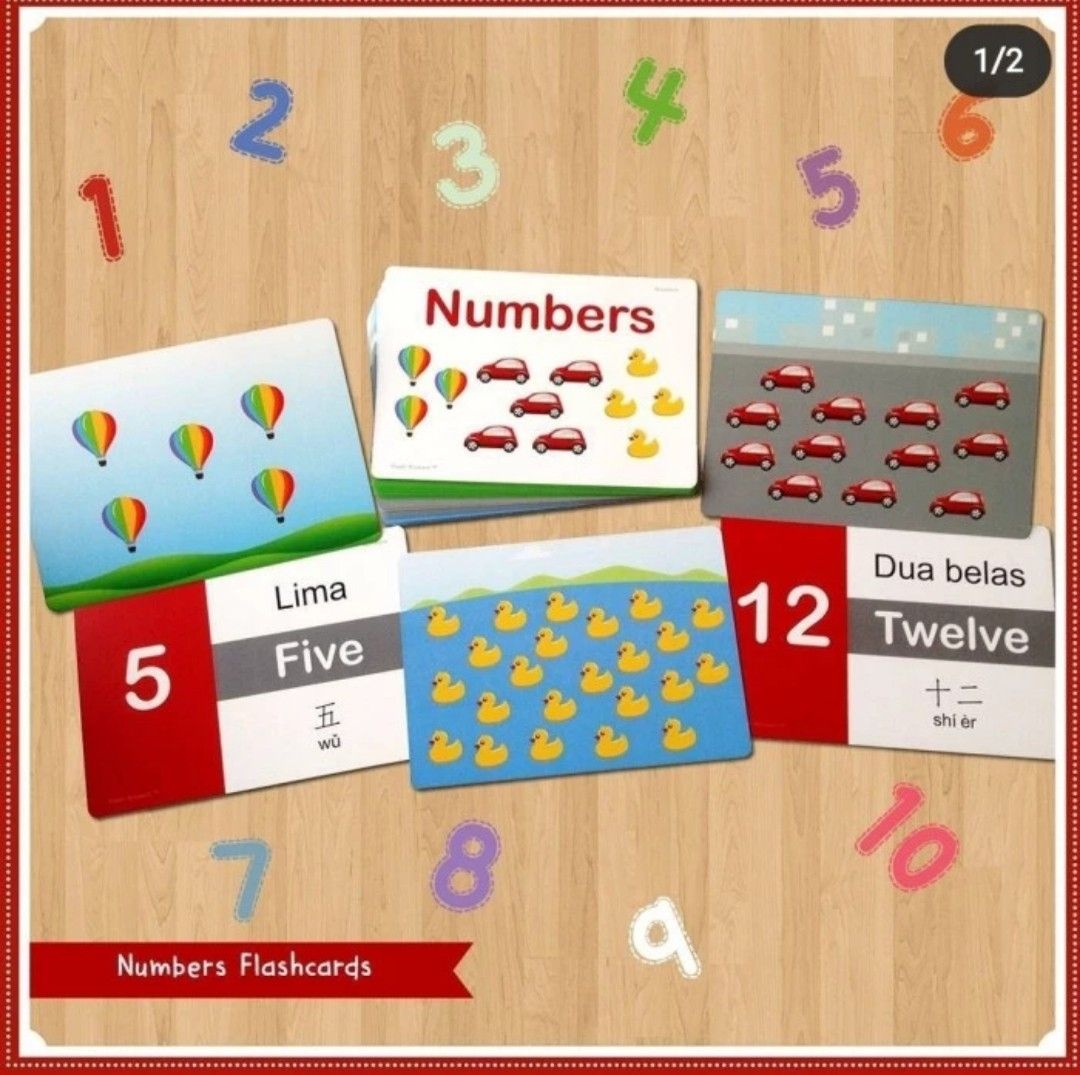 Flash n Learn Flash Card Number Kartu Belajar Anak, Bayi & Anak, Mainan & Baby Walker di Carousell