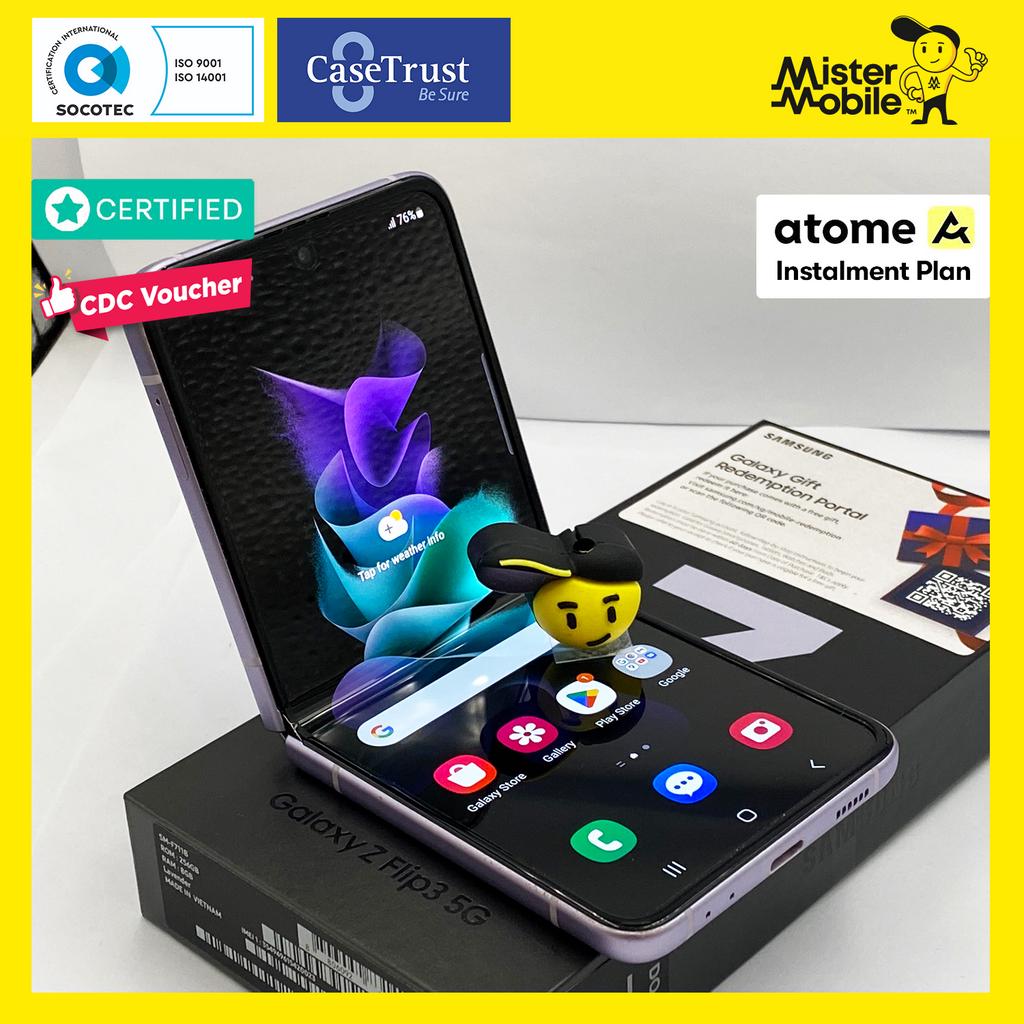 Galaxy Z Flip 3 Lavender 256GB, Mobile Phones & Gadgets, Mobile Phones ...