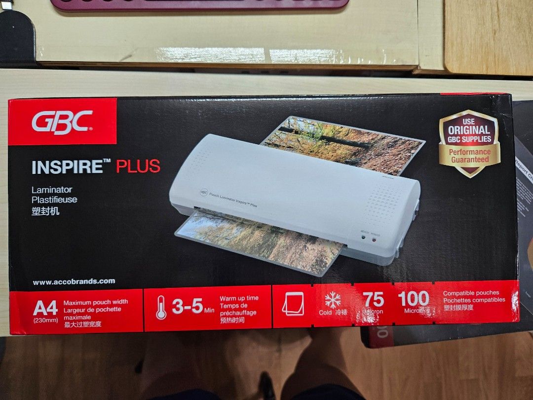 GBC Inspire Plus A4 Laminator, Hobbies & Toys, Stationery & Craft ...