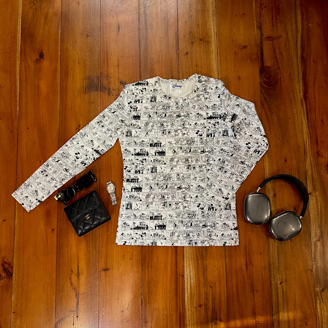 giordano x disney collab - mickey comic panels, Women's Fashion, Tops ...