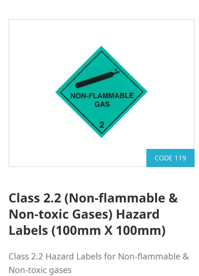 DG / HAZARDOUS LABEL ( 100mm x 100mm), Everything Else on Carousell