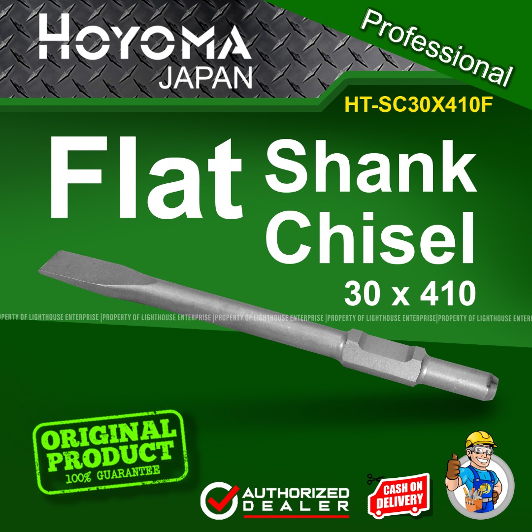 HOYOMA Japan 30*410 Shank Flat Concrete Chisel (HT-SC30*410F ...