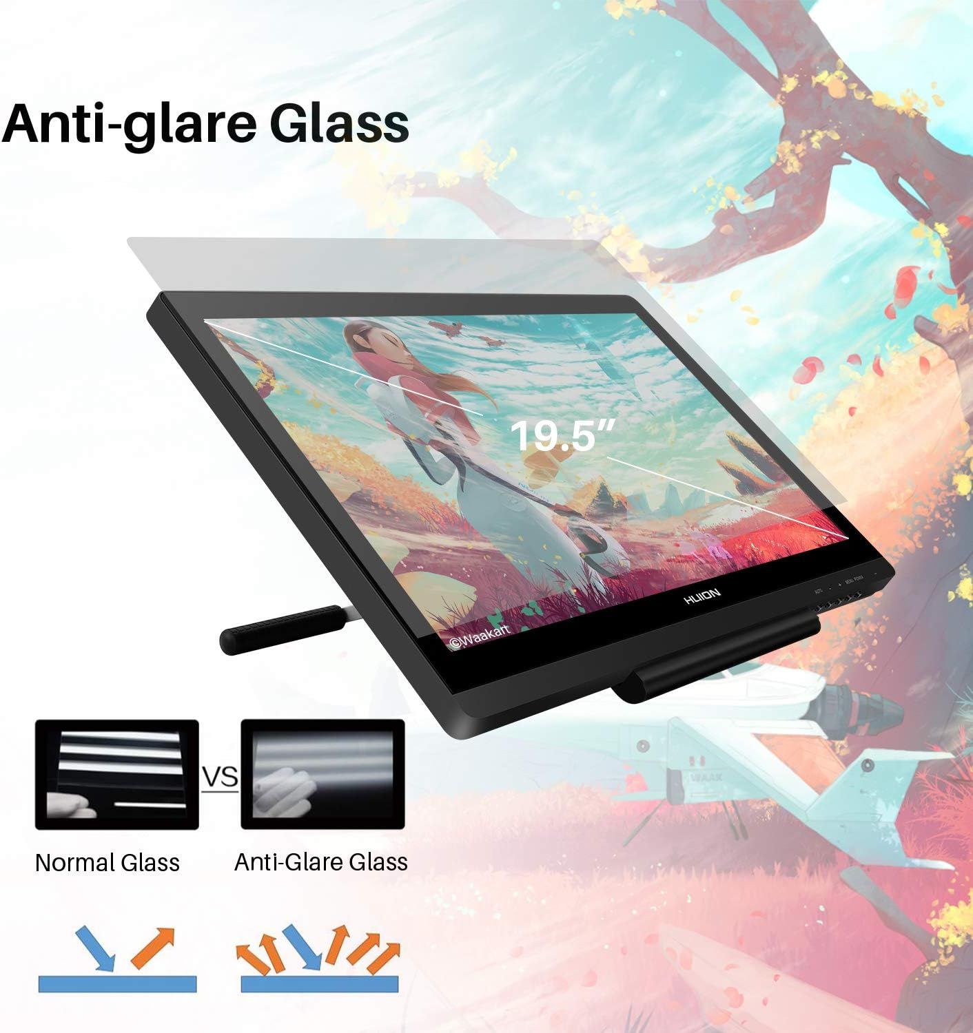 Huion Kamvas GT-191 V2 Graphic Drawing Tablet with Screen Drawing Monitor Battery-Free Stylus ...