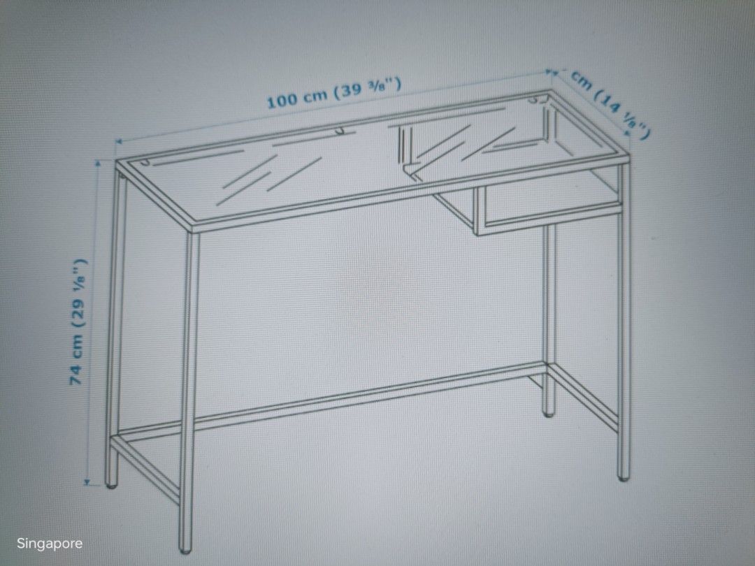 Ikea glass table (Vittsjo - laptop table), Furniture & Home Living ...