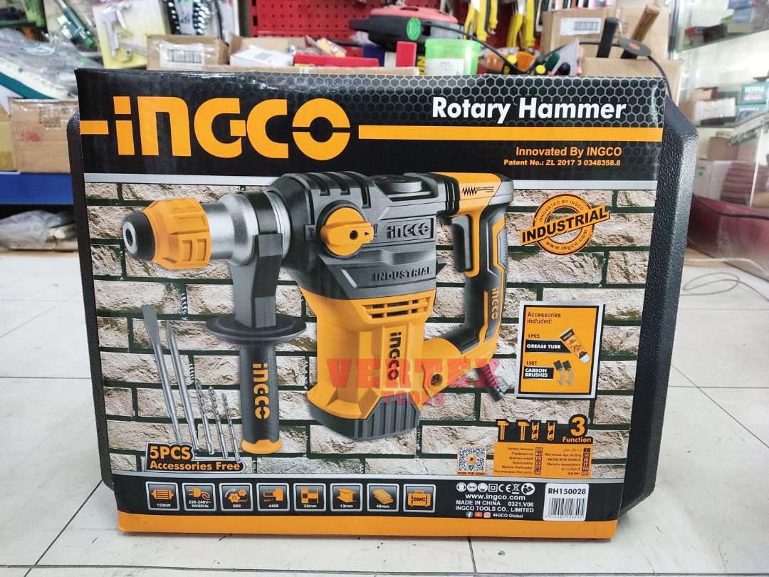 Ingco RH150028 SDS-Plus Rotary Hammer 1500W, Commercial & Industrial ...
