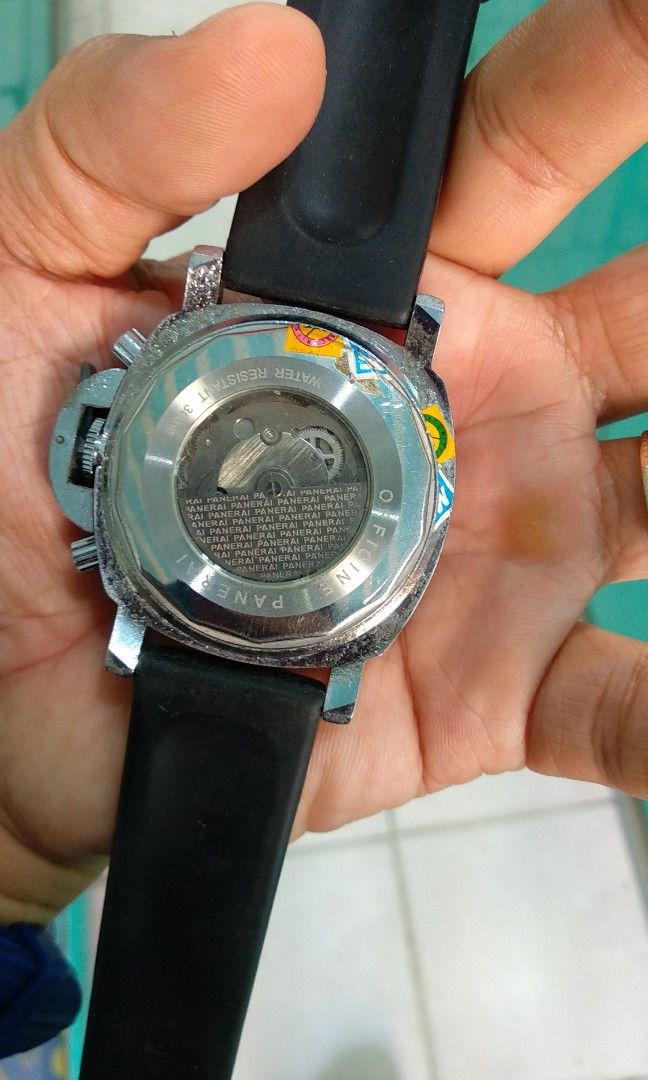 Jam tangan panerai automatic chronograph jam pria, Fesyen Pria, Jam ...