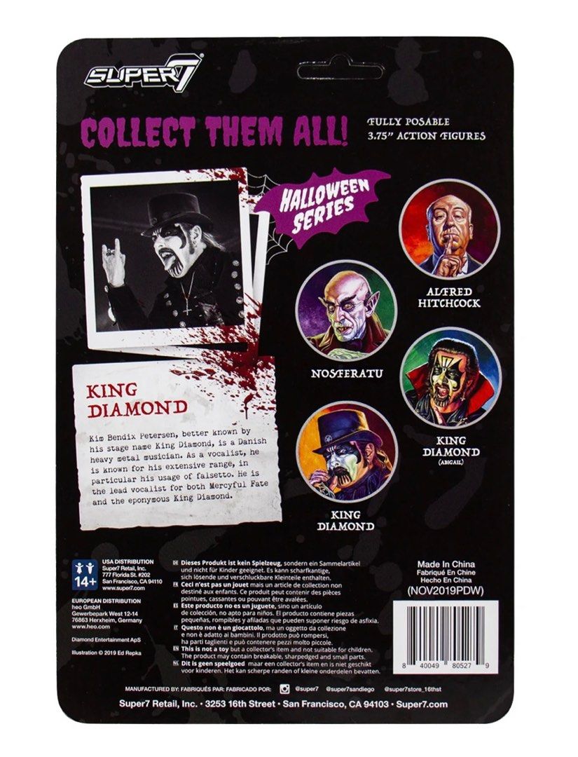King Diamond Super7 Reaction Figure, Hobbies & Toys, Toys & Games on ...