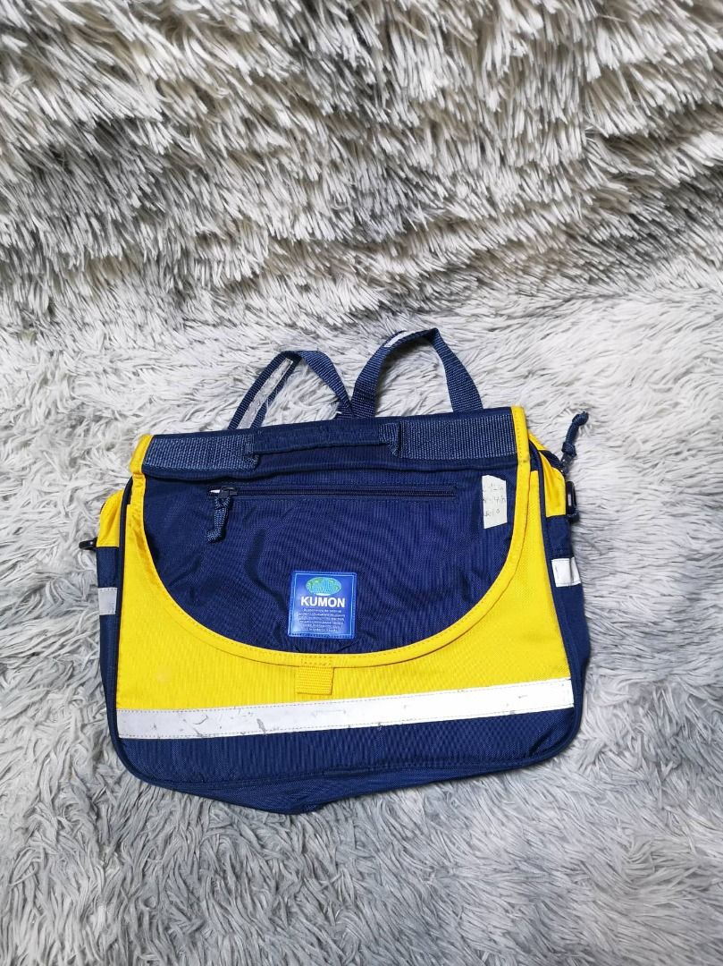 Kumon Blue Yellow Backpack Bag on Carousell