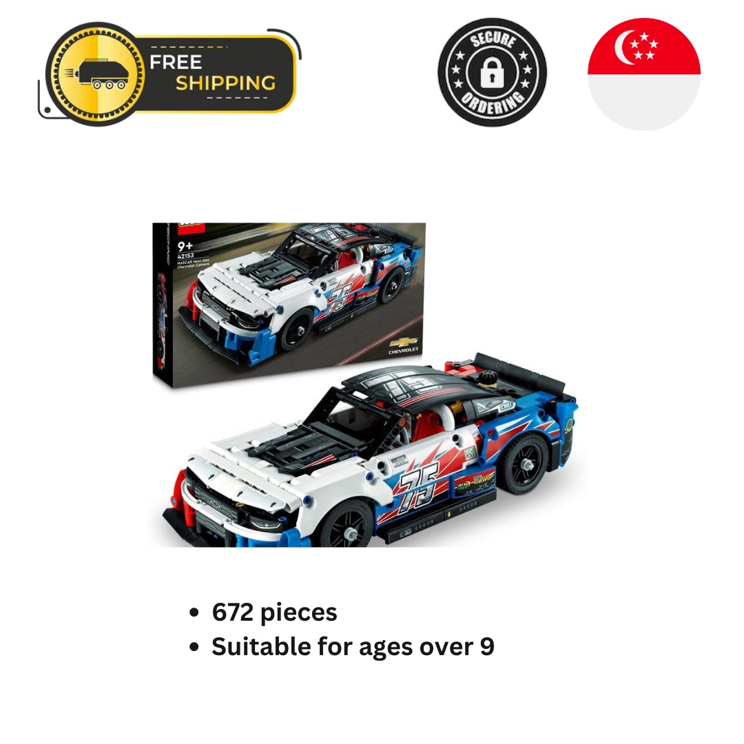 LEGO Technic 42153 NASCAR Next Gen Chevrolet Camaro ZL1 Building Toy ...