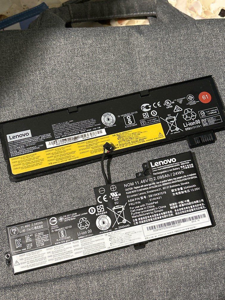Lenovo T480 Dual Battery set, Computers & Tech, Laptops & Notebooks on ...