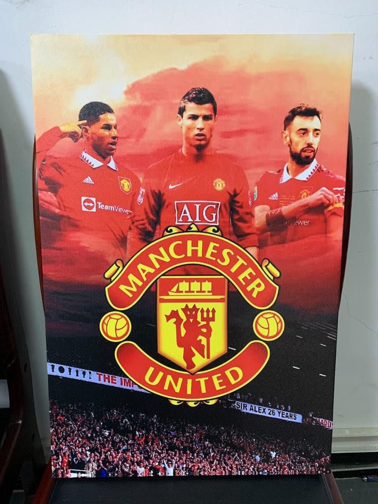 Manchester United Football Club Canvas Wall Frame, Furniture & Home ...