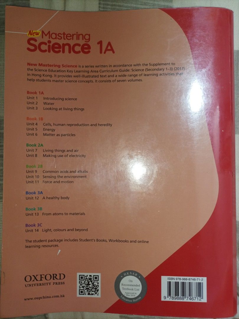 Mastering Science 1A, 興趣及遊戲, 書本 & 文具, 教科書 - Carousell