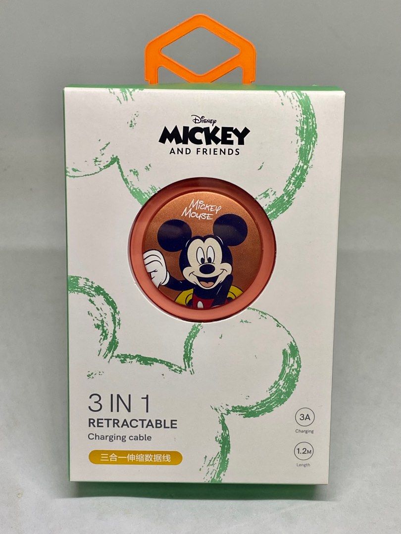 MCDODO MDD Disney MICKEY AND FRIENDS 3 in 1 Retractable Charging Cable ...