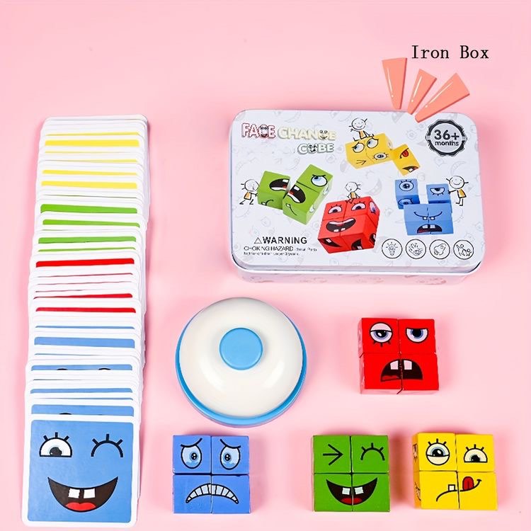 Memory Game Educational Toys Emotions Cube First To Build Game Comes ...