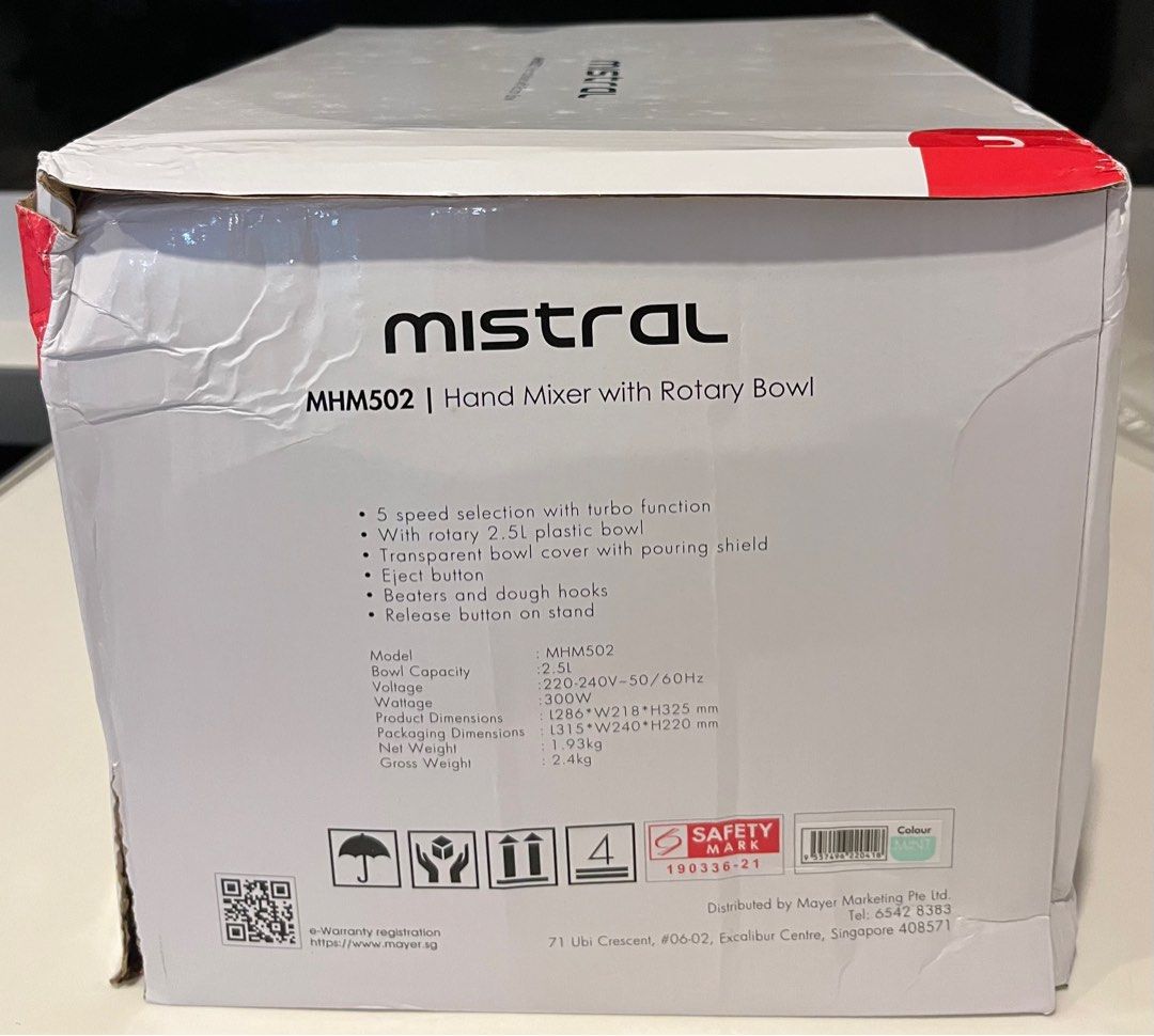 Mistral hand mixer, TV & Home Appliances, Kitchen Appliances, Hand ...