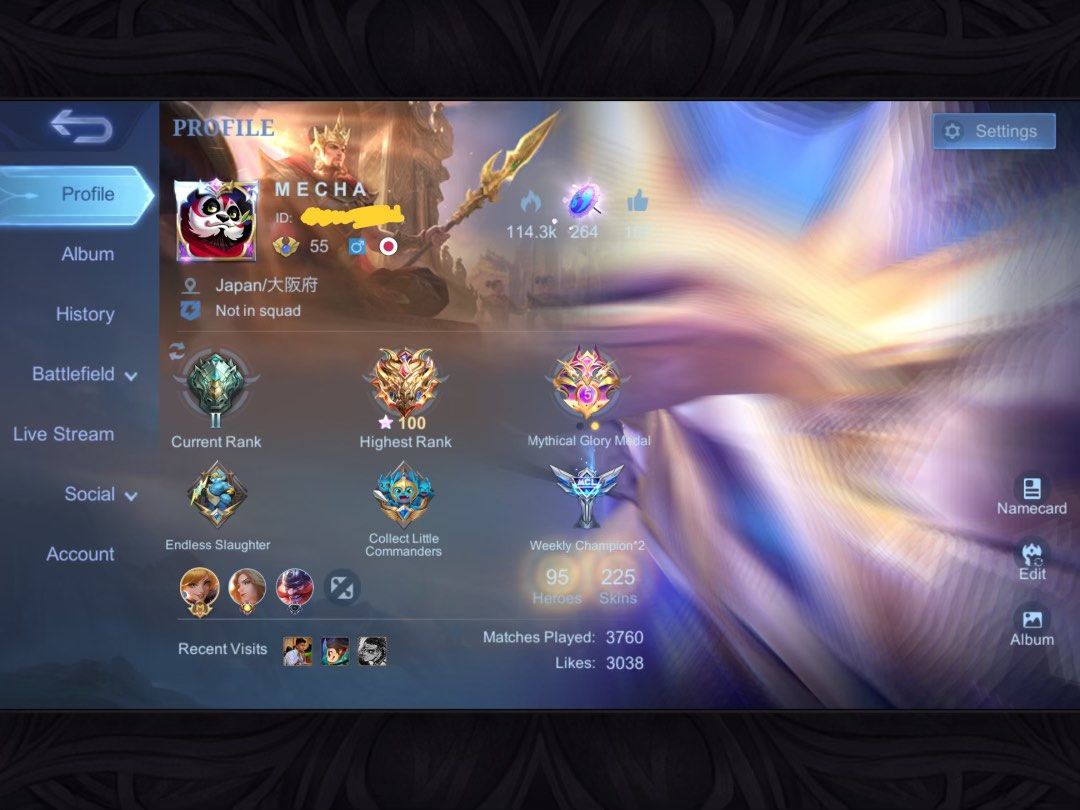 MLBB Account | Mythical Immortal 100 Highest Rank, Video Gaming, Video ...