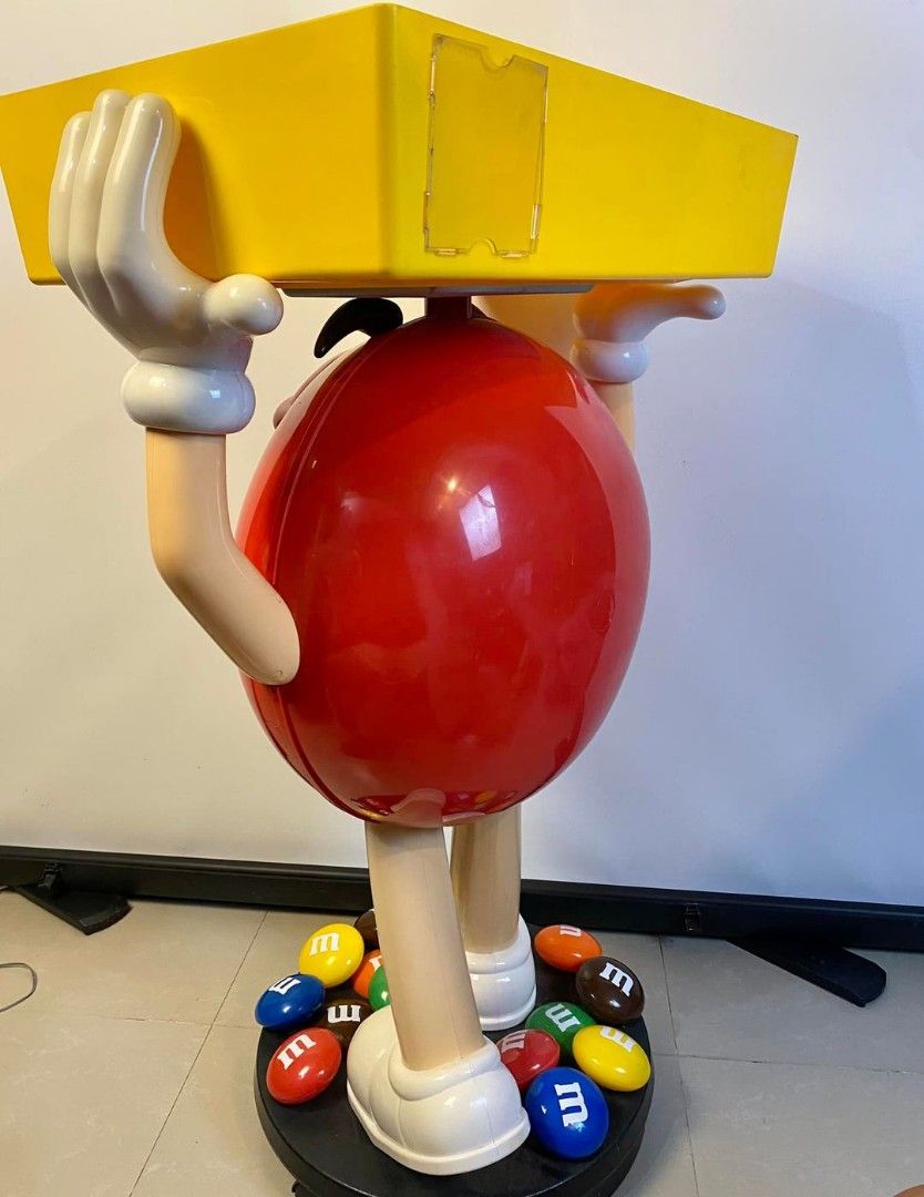 M&M Candy Life Size Store Display Red Character w/ Storage Tray 40 ...