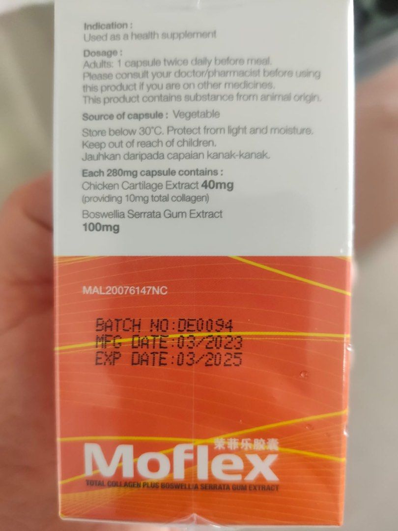 Moflex, Health & Nutrition, Health Supplements, Vitamins & Supplements ...