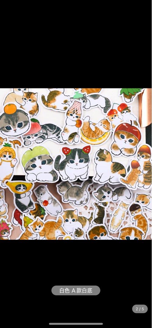 MOFUSAND CAT KITTEN STICKERS / 40 pcs inside / 8 DESIGNS, Hobbies ...