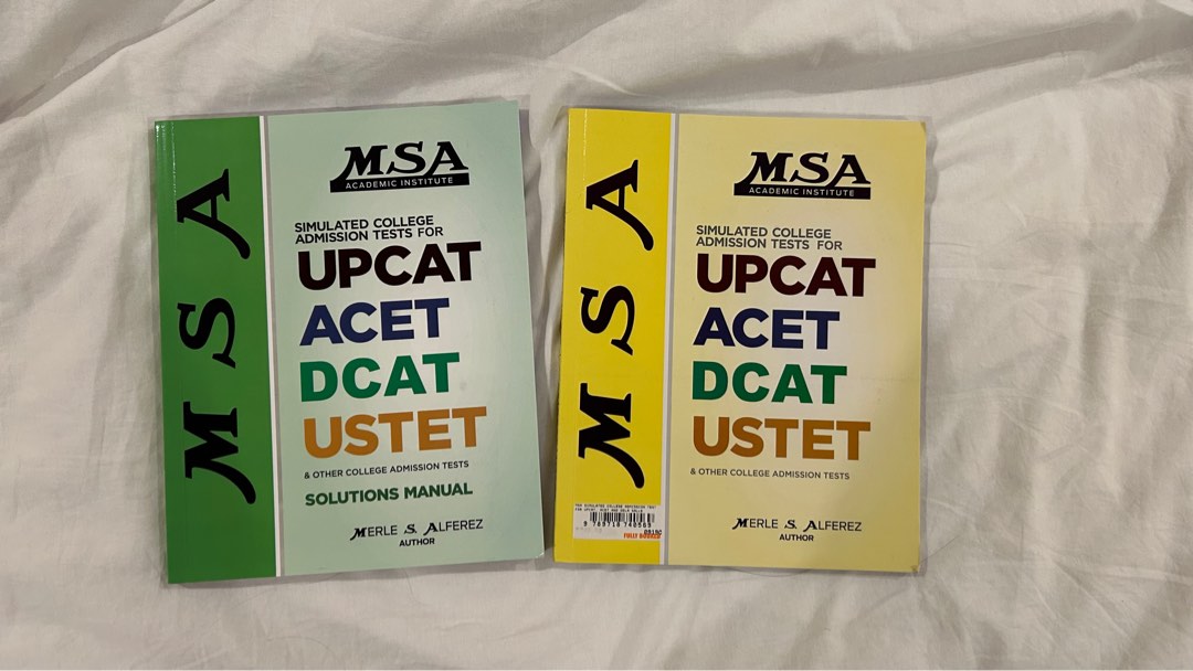 MSA CETs Reviewer UPCAT ACET DCAT USTET, Hobbies & Toys, Books ...