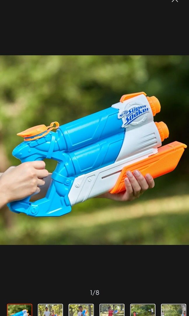 Nerf Super Soaker Twin Tide Water Blaster, 2 Barrel Water Blasting ...