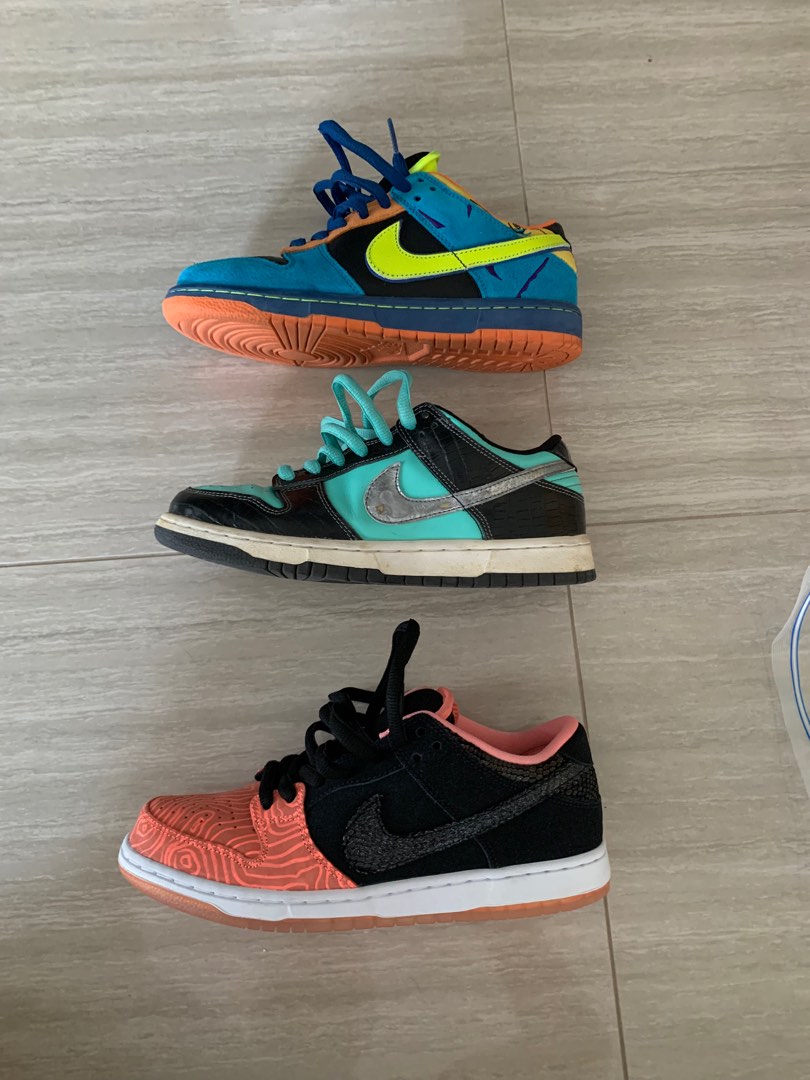 Nike dunk sb low rare tiffany skate or die salmon toe, Men's Fashion ...