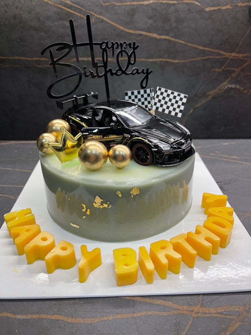 Nissan GTR Birthday Cake | Agar agar cake | Jelly Fruit Cake, Food ...