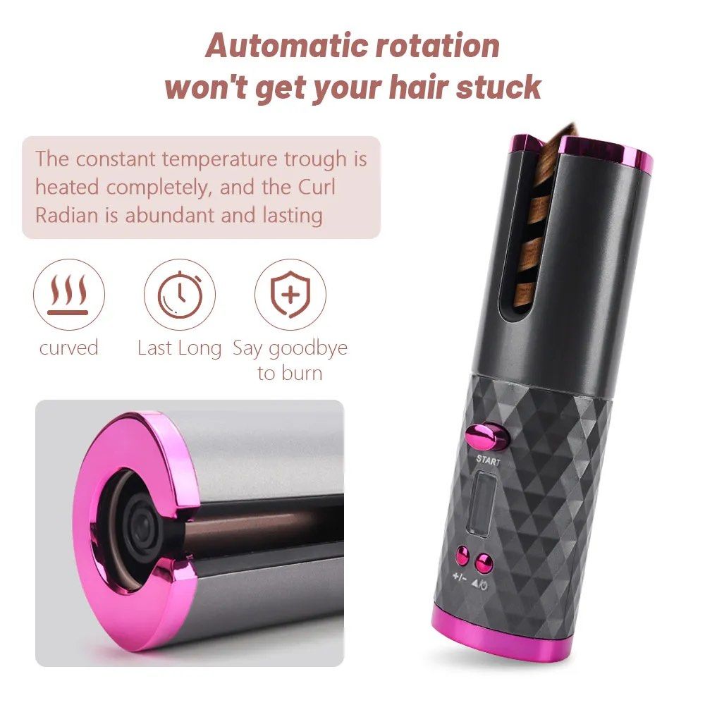 NVMEE Portable Cordless Automatic Hair Curly Alat Keriting Otomatis ...