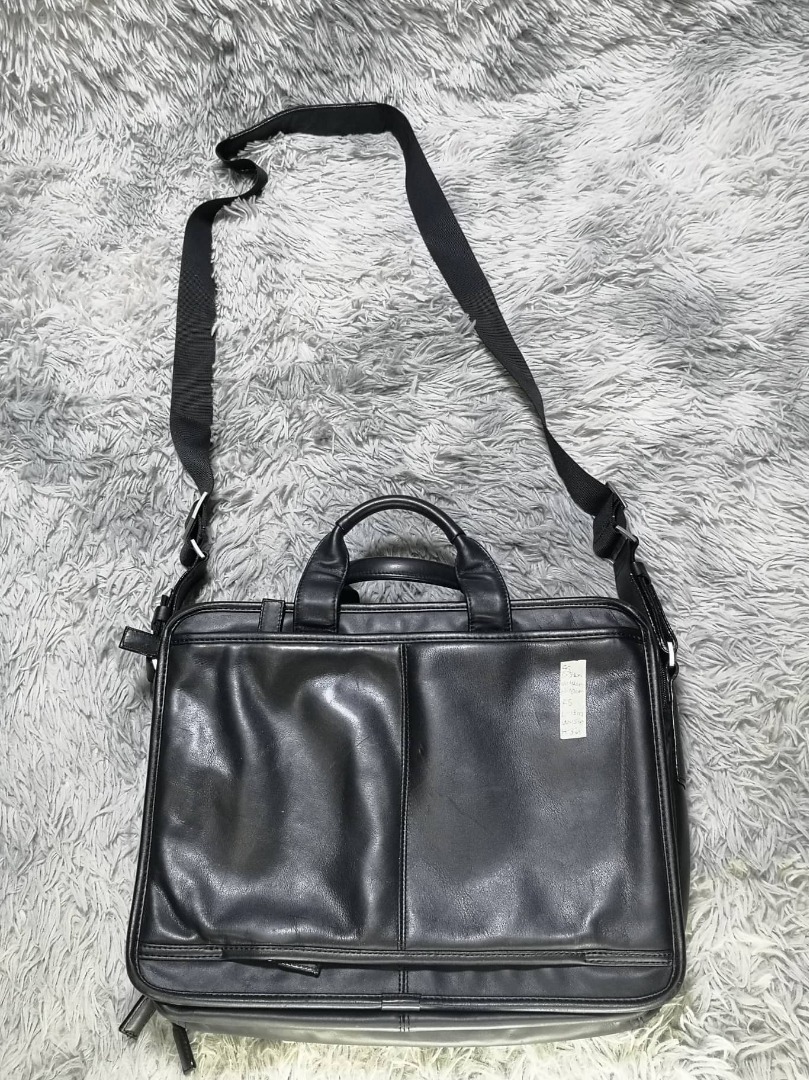 Offerman Black Leather Laptop Bag on Carousell