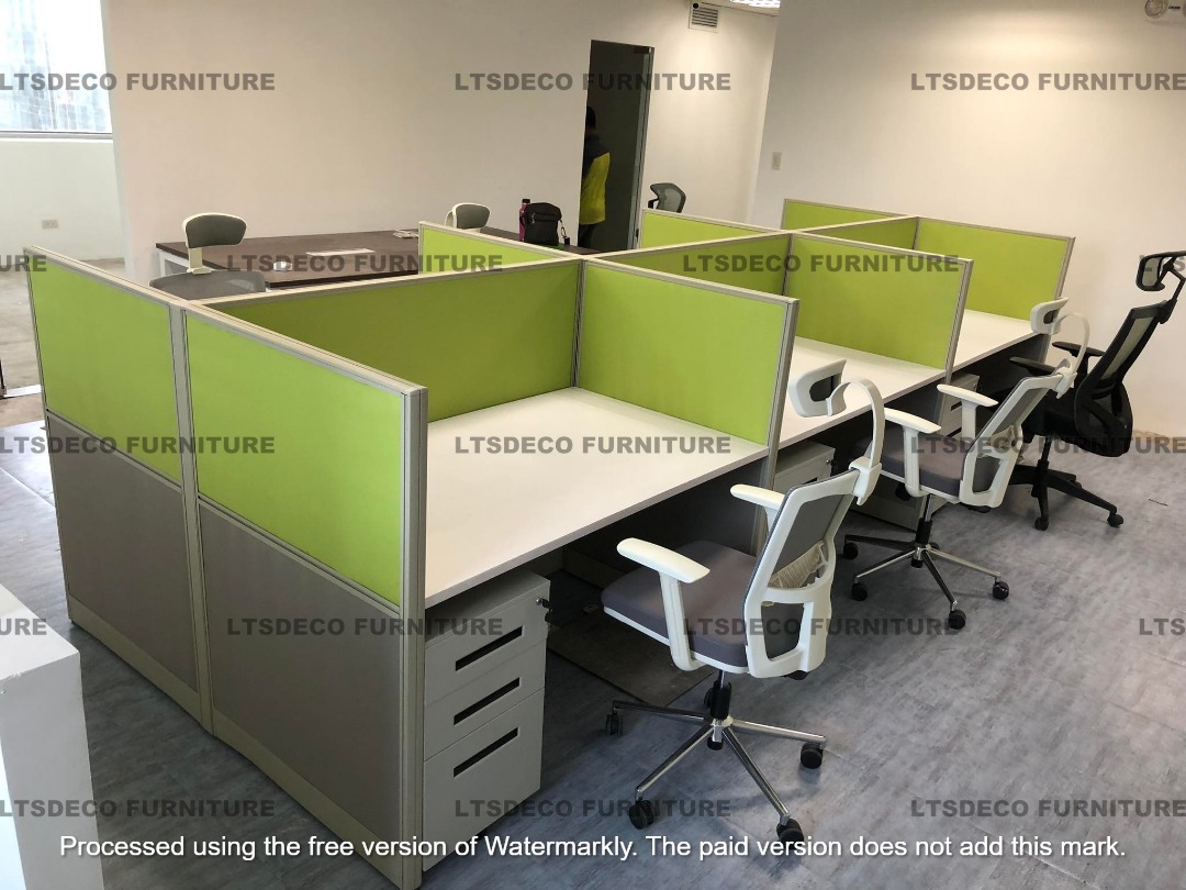 OFFICE PARTITION FULL FABRIC CUBICLE WORKSTATION OFFICE FURNITURE on ...