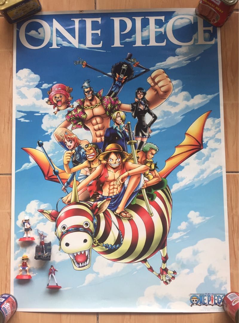 One Piece poster and Anime toys as pack on Carousell