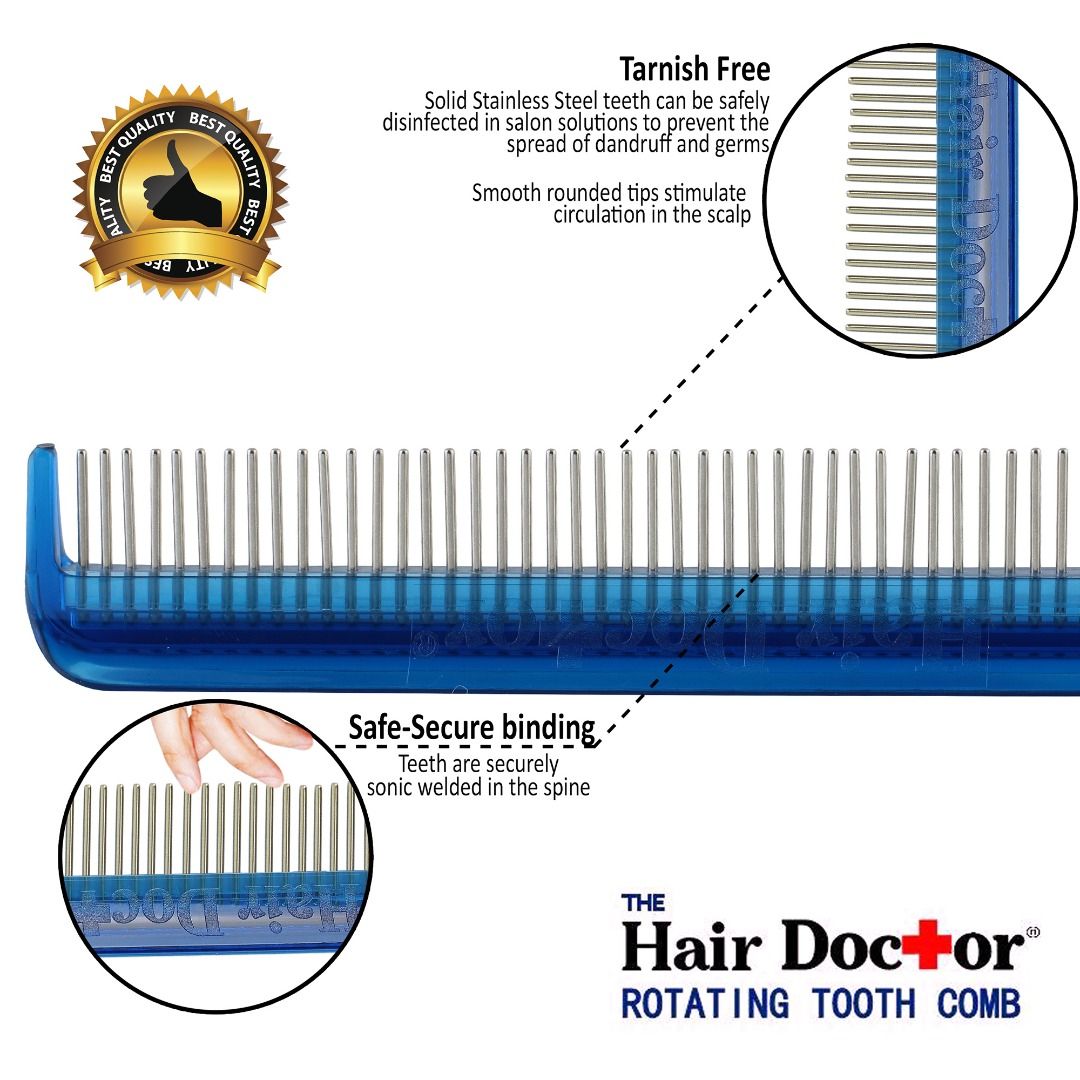 Original Fabulous 5" Hair Doctor Comb - Royal Purple, Beauty & Personal ...