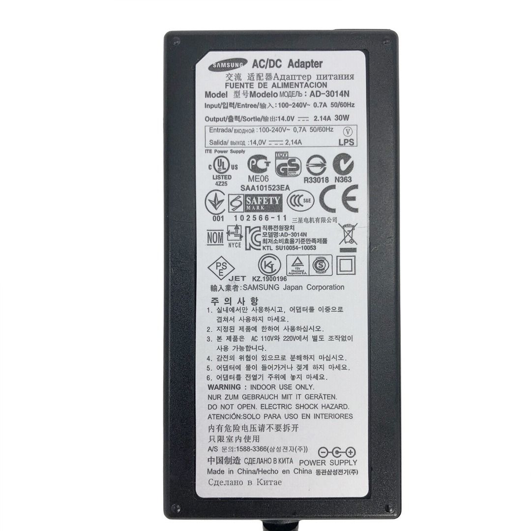 Original Samsung AD-3014N Monitor Power Supply 14V 2.14A 30W AC/DC ...