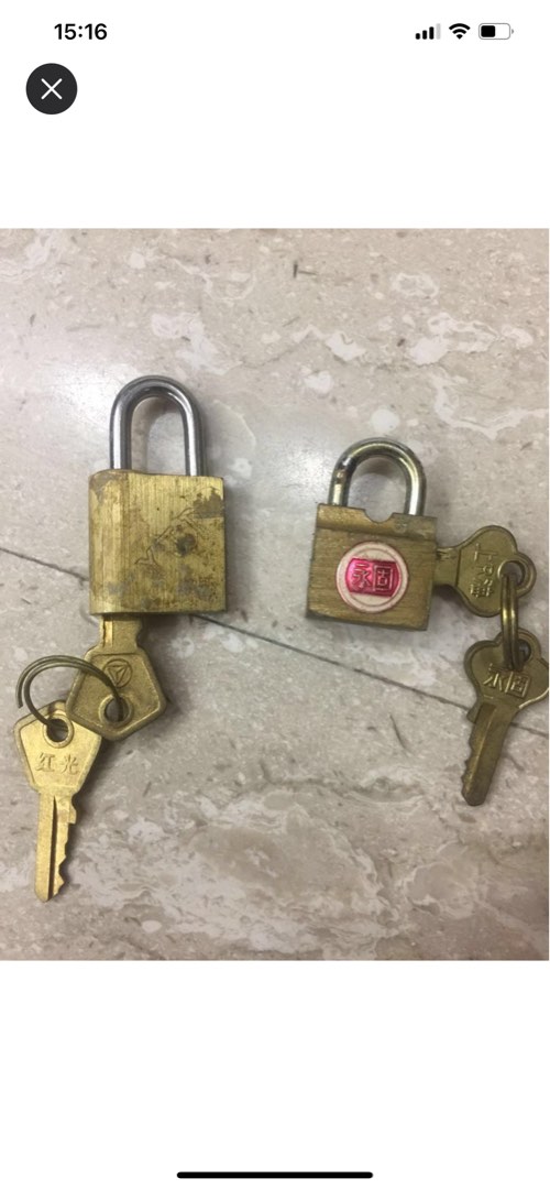 Padlock key lock 3.5cm height, Furniture & Home Living, Security ...