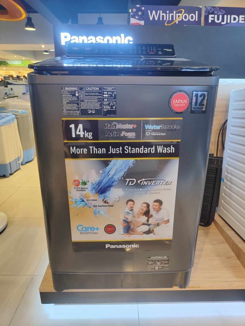 PANASONIC TOPLOAD WASHING MACHINE INVERTER & NON RAINY DAY SEASON, TV ...