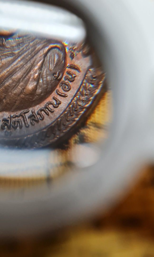 Phra Khru Prasut Sophon (Aun) coin, behind the coat of arms, Wat Nai ...