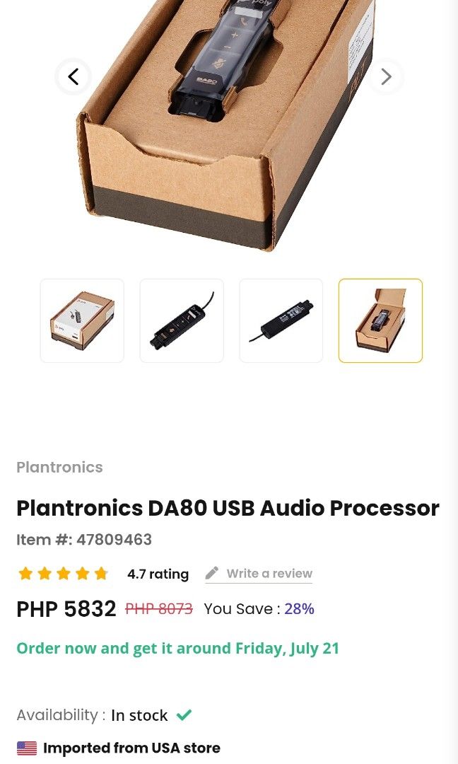 Plantronics - Audio Processor Da80 201852-02 on Carousell