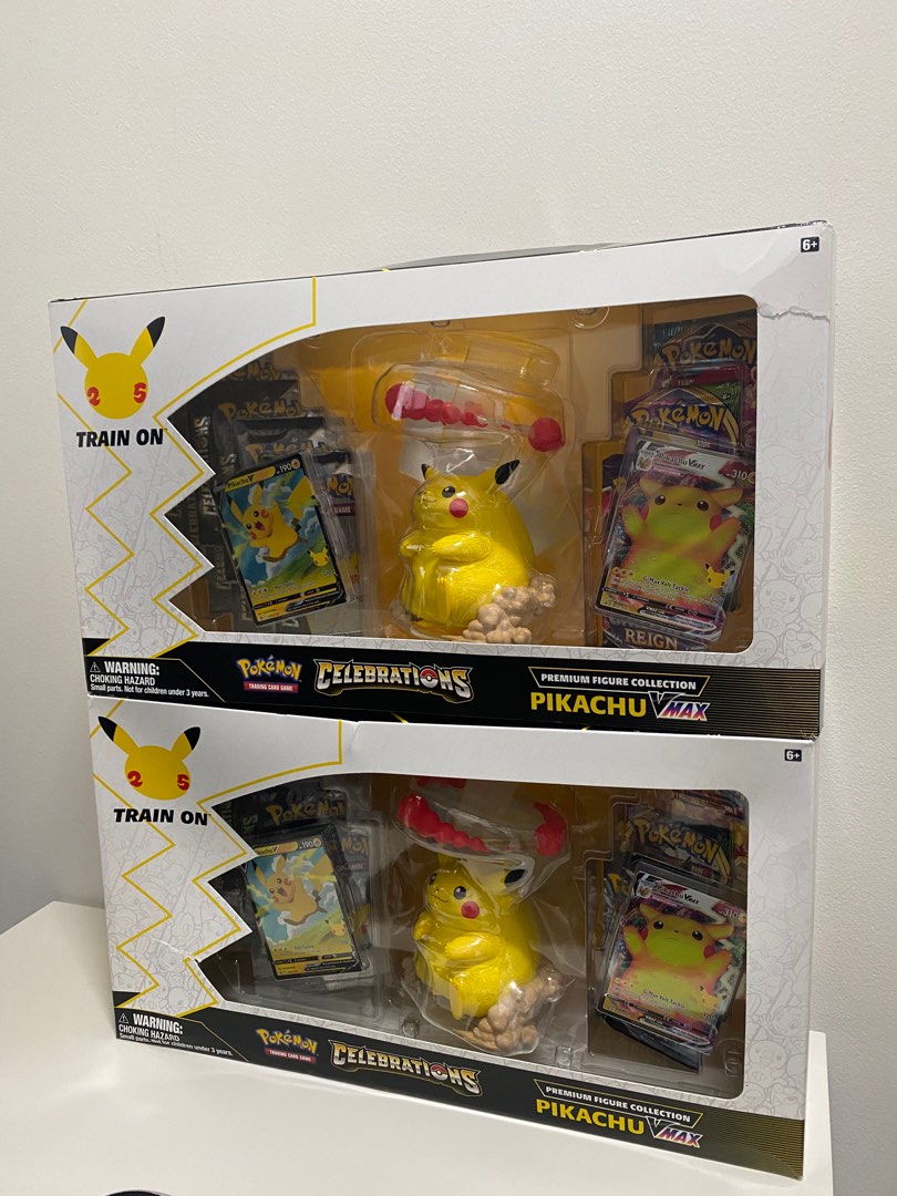 Pokemon Celebrations Pikachu Premium Figure Collection 25th Anniversary - 11 Booster Packs ...