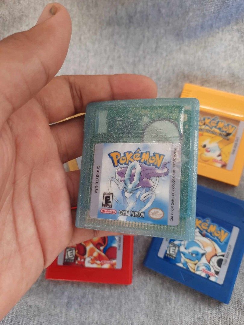 Pokemon Crystal, Gold, Red, Blue and Yellow Gameboy Color Original on ...