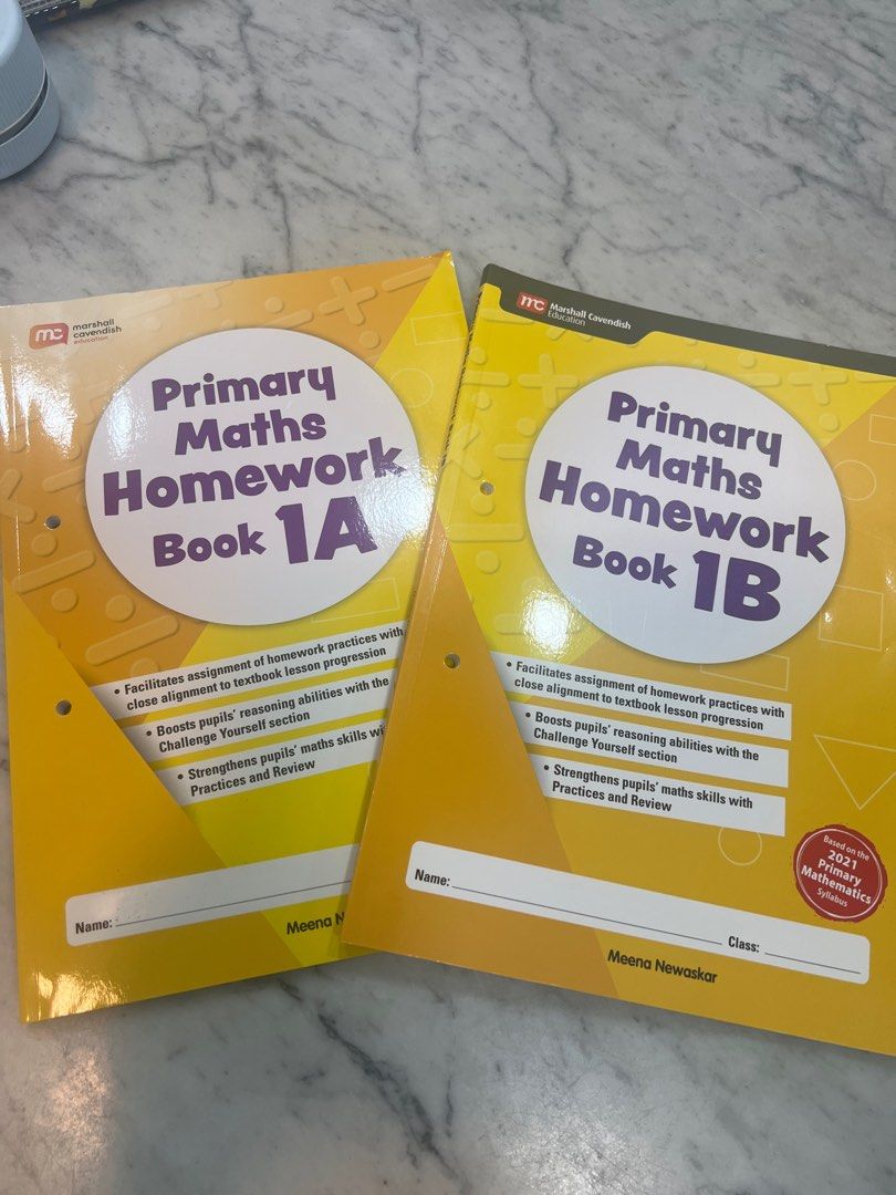 Primary 1 Maths homework 1A & 1B Marshall Cavendish, Hobbies & Toys ...