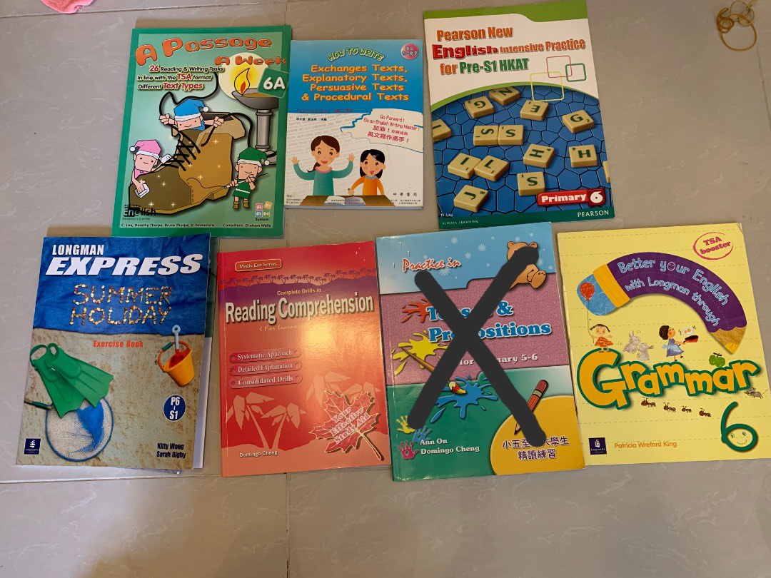 Primary 6 Pre Set of 7 S1 English exercises grammar reading 95% NEW 小六 ...