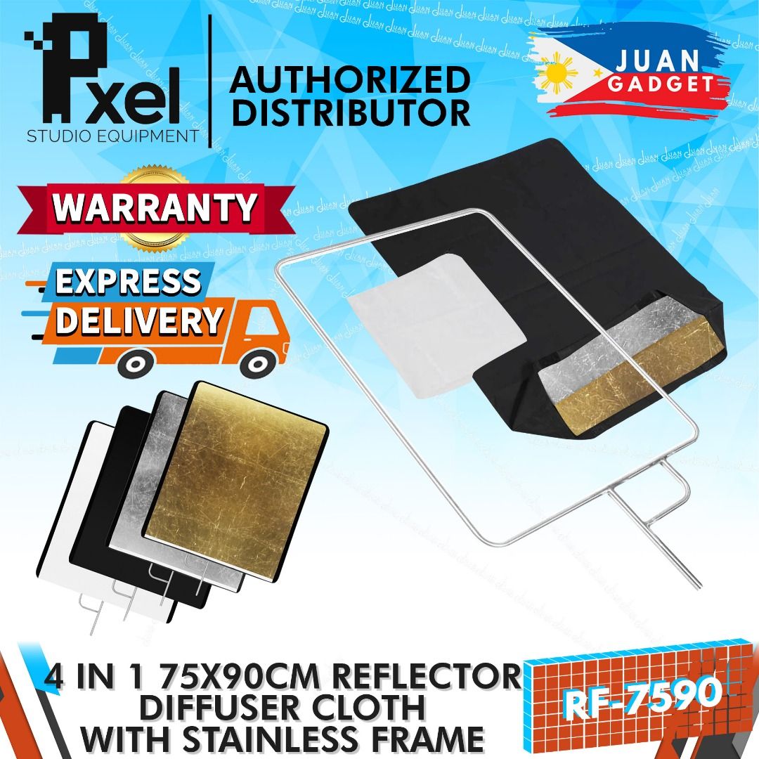 Pxel RF-7590 4-in-1 Metal Flag Panel Set Reflector with Soft White ...