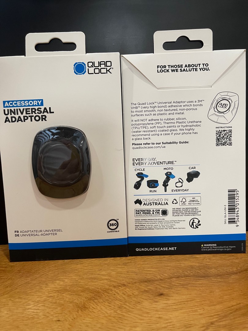 Quad Lock Universal Adaptor, Mobile Phones & Gadgets, Mobile & Gadget ...